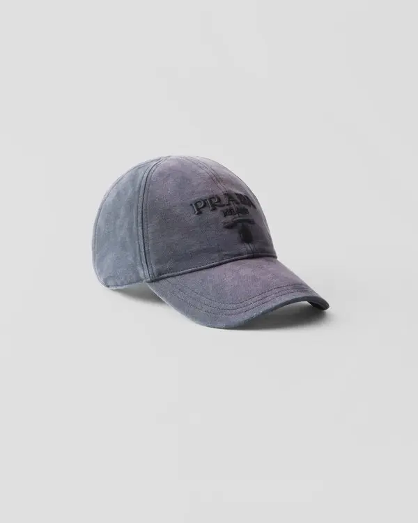 Prada Canvas Baseball Cap - Baltic Blue