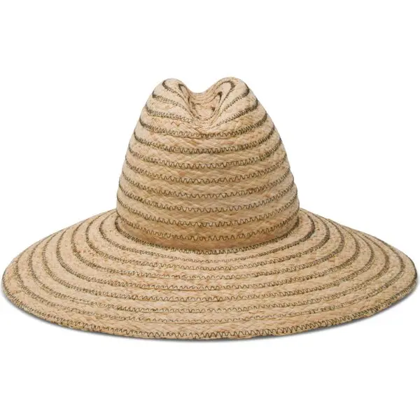 GIGI BURRIS MILLINERY Requiem Packable Raffia Fedora - Beige/black