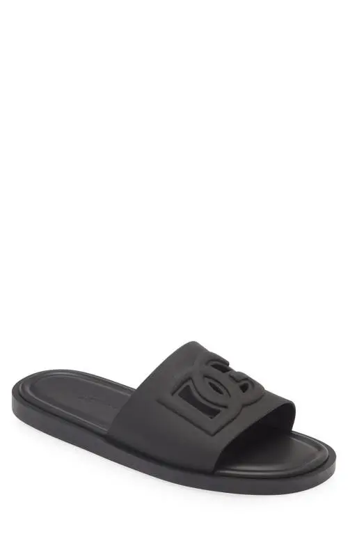 Dolce & Gabbana Beachwear Slide Sandal - Nero