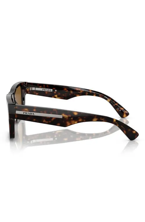 Prada 56mm Rectangle Sunglasses