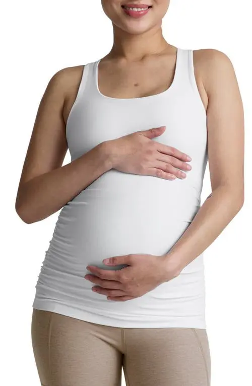 Beyond Yoga Maternity Racerback Camisole - Cloud White
