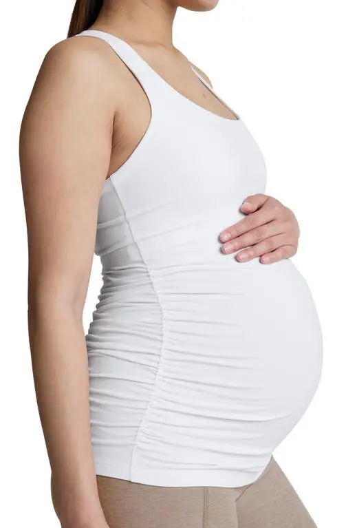 Beyond Yoga Maternity Racerback Camisole - Cloud White