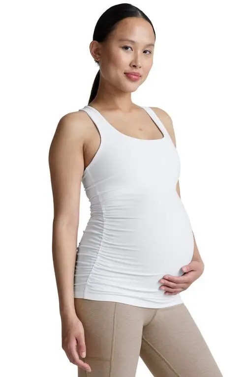 Beyond Yoga Maternity Racerback Camisole - Cloud White