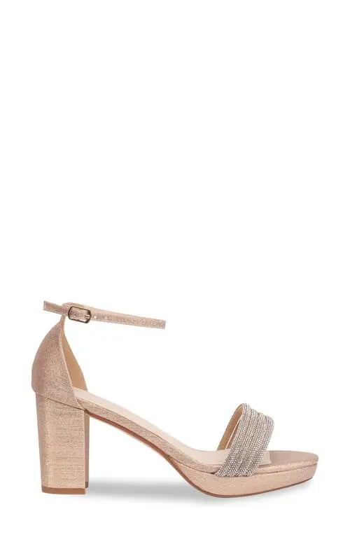 TOUCH UPS Parker Ankle Strap Platform Sandal - Champagne