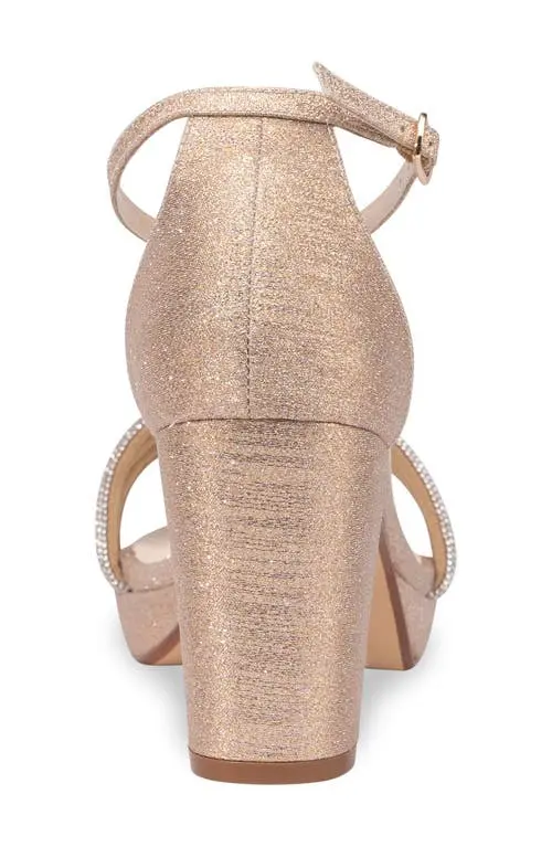 TOUCH UPS Parker Ankle Strap Platform Sandal - Champagne