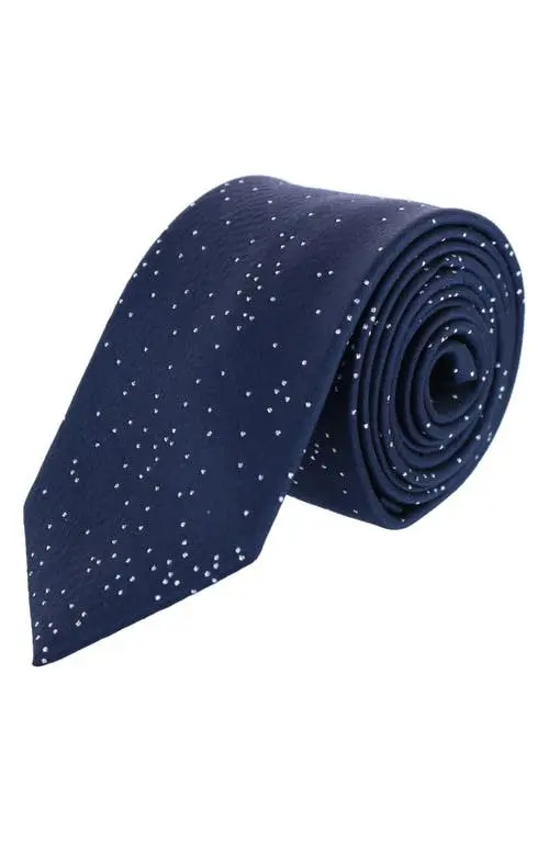 Trafalgar Dot Pattern Silk-blend Necktie - Blue