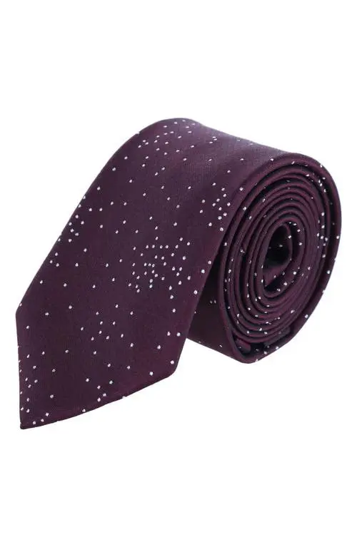 Trafalgar Dot Pattern Silk-blend Necktie - Purple