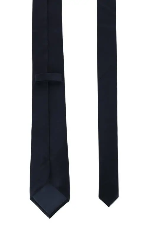 Trafalgar Sutton Silk X-long Tie - Black