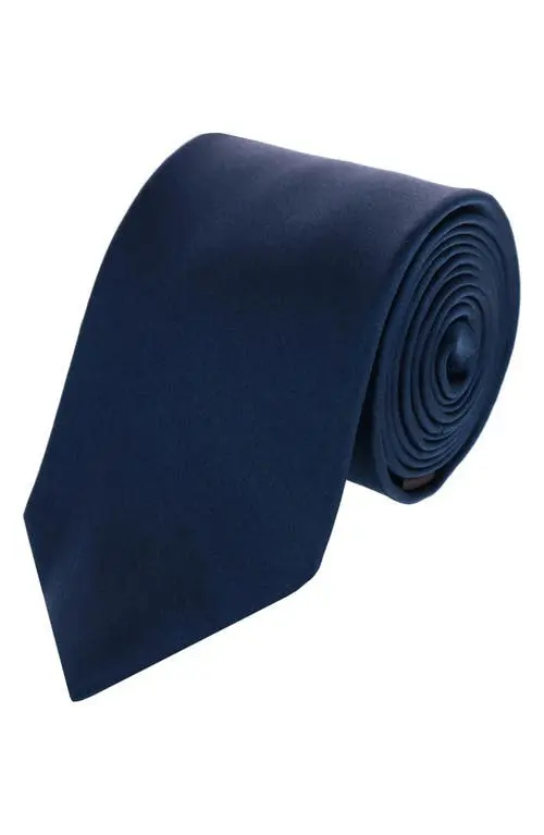 Trafalgar Sutton Silk X-long Tie - Navy