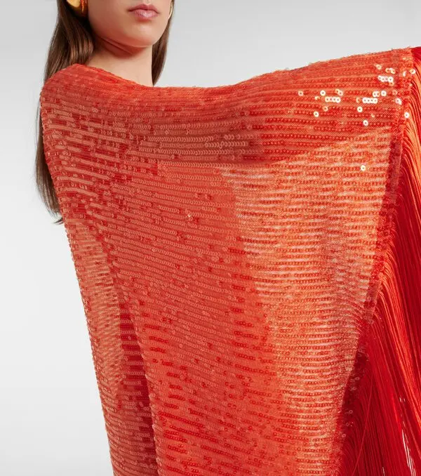 TALLER MARMO Spritz Disco Sequined Maxi Dress