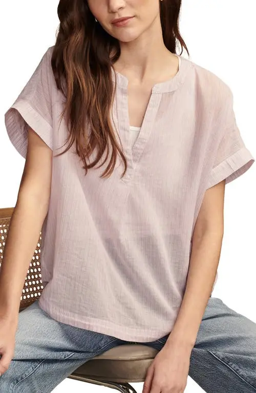 Lucky Brand Stripe Dolman Sleeve Pullover Top - Diffused Orchid Stri
