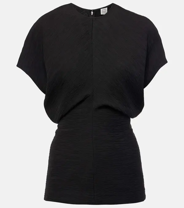 TOTEME Gathered Pleated Top - Black