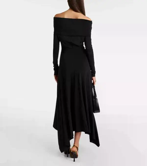 Max Mara Gerla Off-shoulder Maxi Dress