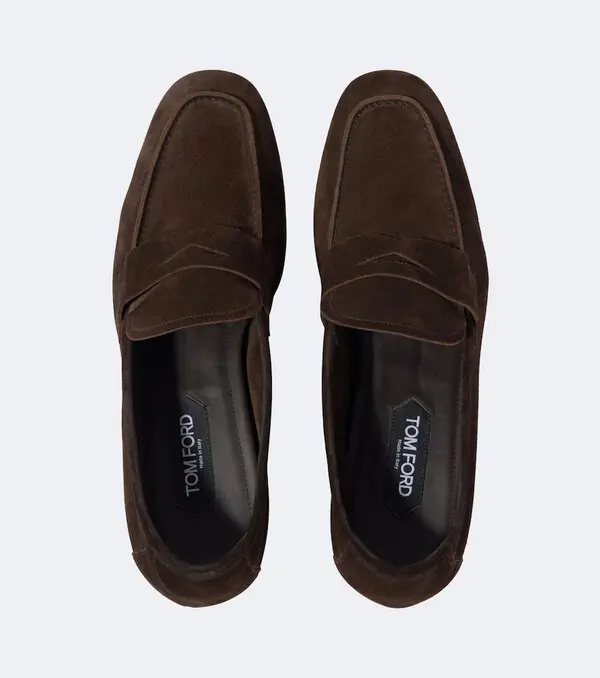 TOM FORD Sean Suede Loafers - Brown