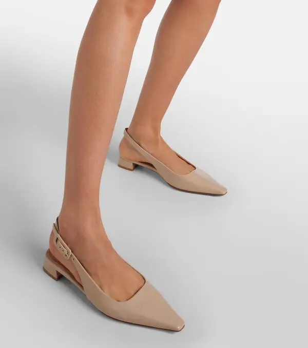 GIANVITO ROSSI Lindsay 20 Patent Leather Slingback Flats