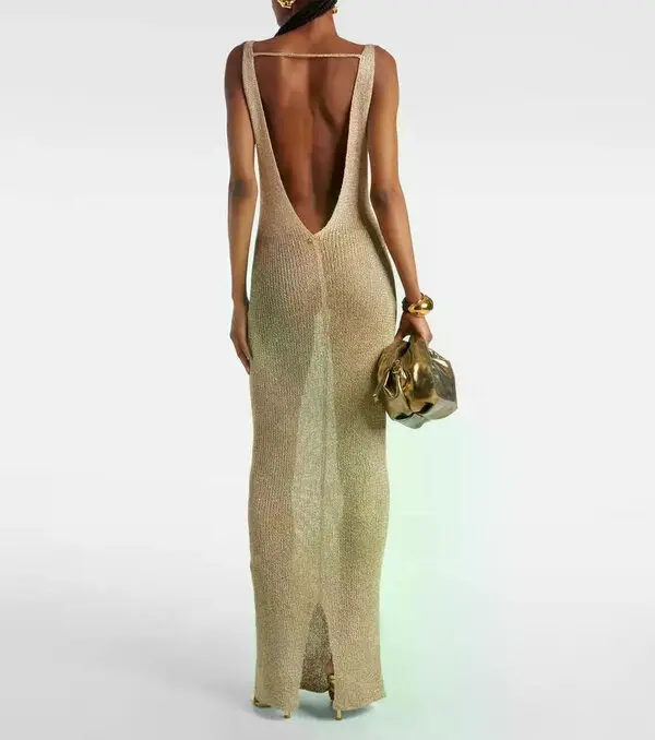 BANANHOT Sunny Lamé Maxi Dress