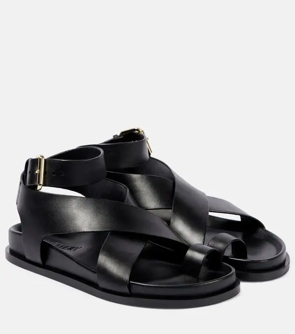 A.emery Jalen Leather Sandals - Black
