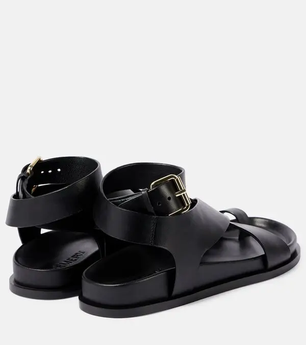 A.emery Jalen Leather Sandals - Black