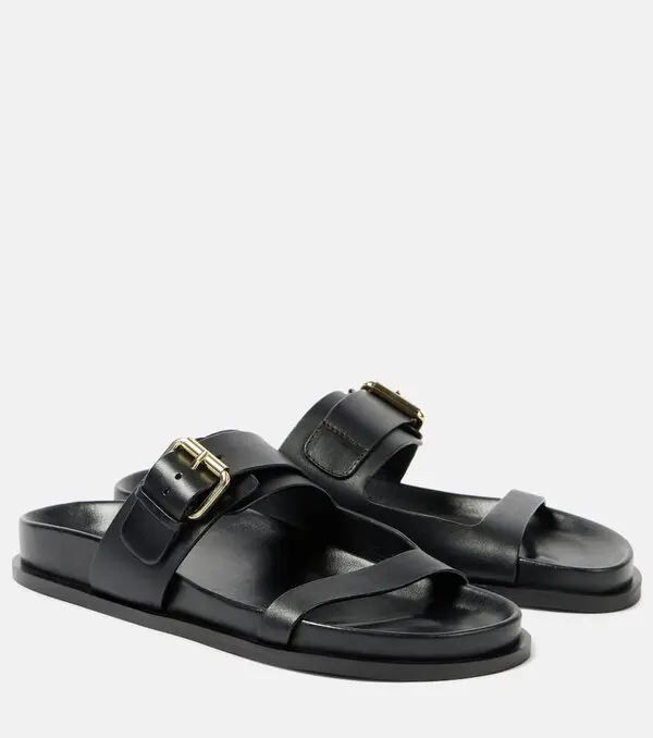 A.emery Prince Leather Sandals - Black