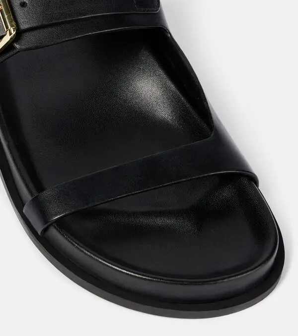 A.emery Prince Leather Sandals - Black