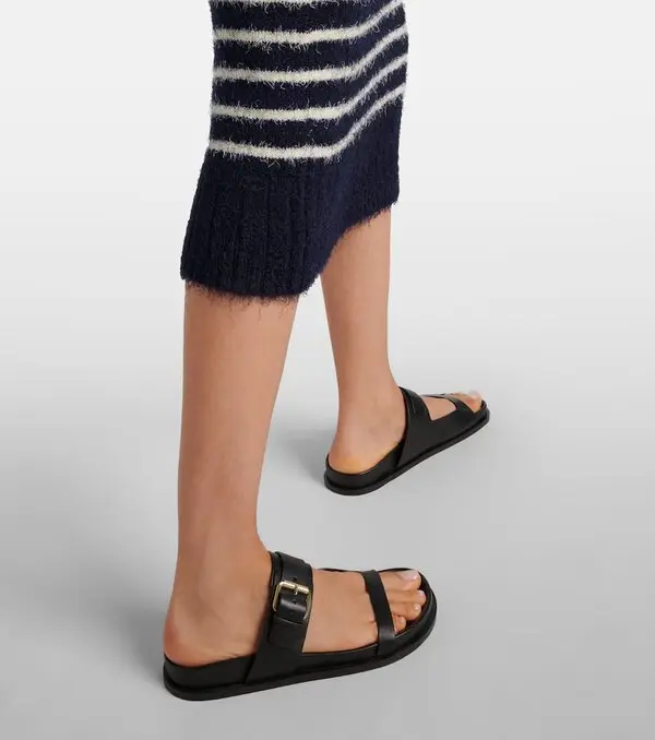 A.emery Prince Leather Sandals - Black