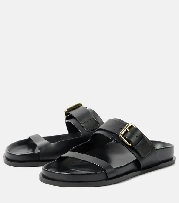 A.emery Prince Leather Sandals - Black