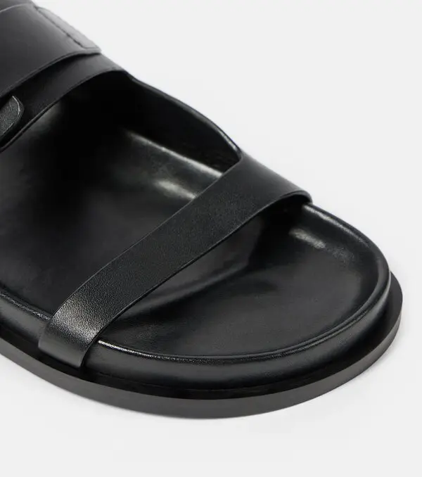 A.emery Prince Leather Sandals - Black