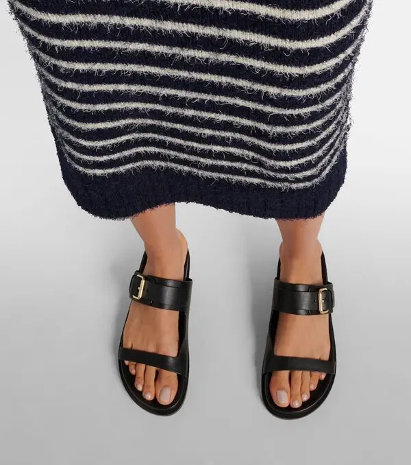 A.emery Prince Leather Sandals - Black