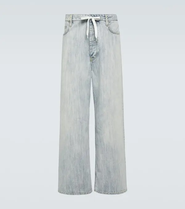 Balenciaga Mid-rise Wide-leg Pants - Blue