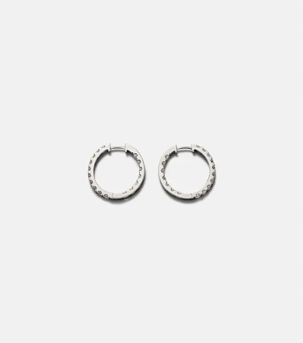 ROXANNE FIRST 14kt White Gold Diamond Hoop Earrings