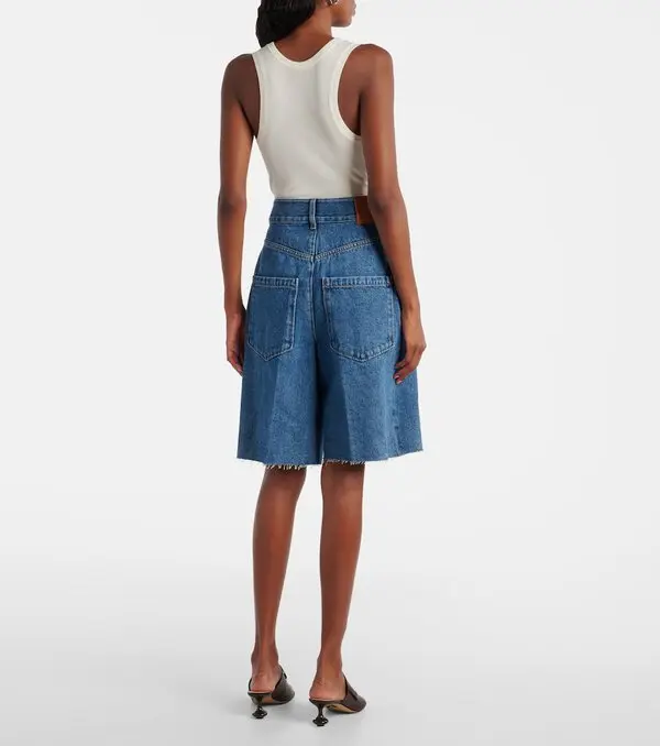 Loewe Anagram Denim Bermuda Shorts