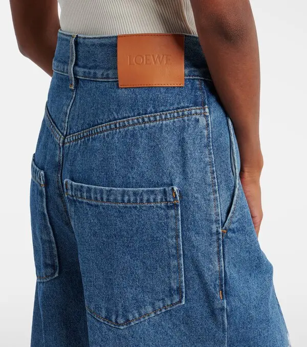 Loewe Anagram Denim Bermuda Shorts