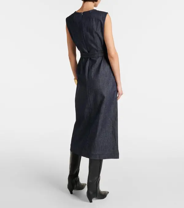 Max Mara Cotton-blend Denim Shift Dress
