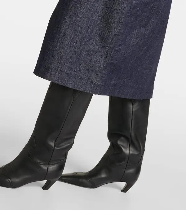 Max Mara Cotton-blend Denim Shift Dress