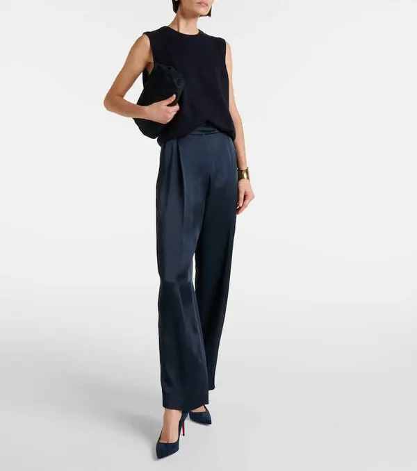 Max Mara High-rise Wide-leg Pants - Blue