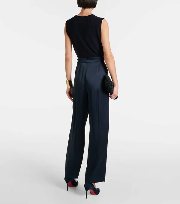 Max Mara High-rise Wide-leg Pants - Blue