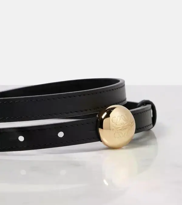 Loewe Pebble Leather Belt - Black