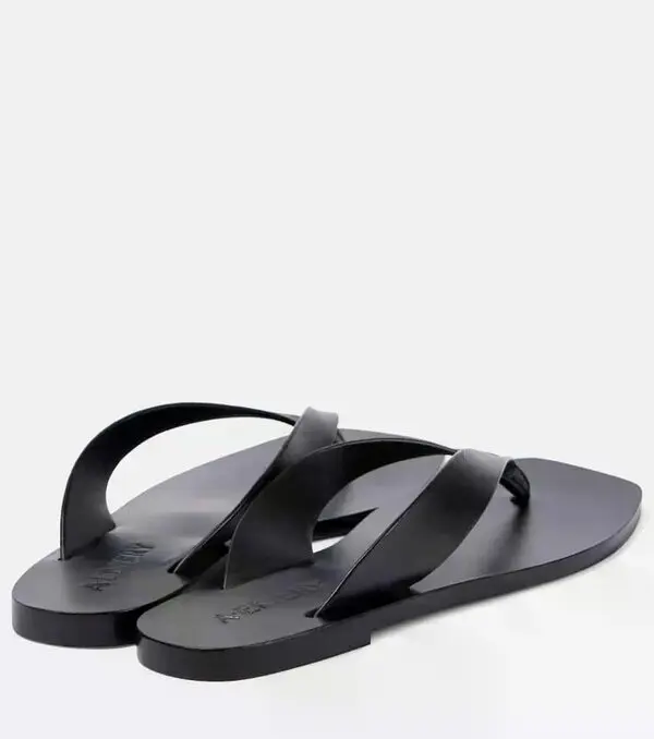 A.emery Kinto Leather Thong Sandals - Black