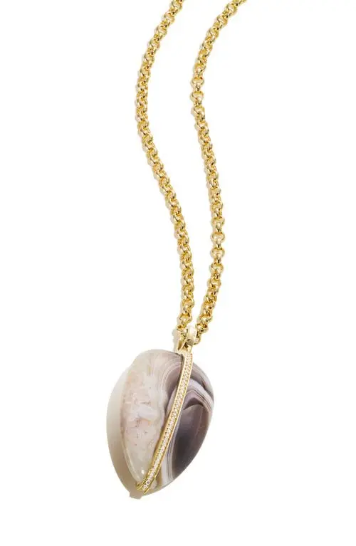 BY PARIAH Xl Diamond Pebble Pendant Necklace