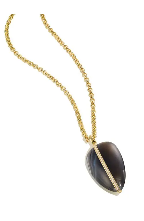 BY PARIAH Xl Diamond Pebble Pendant Necklace