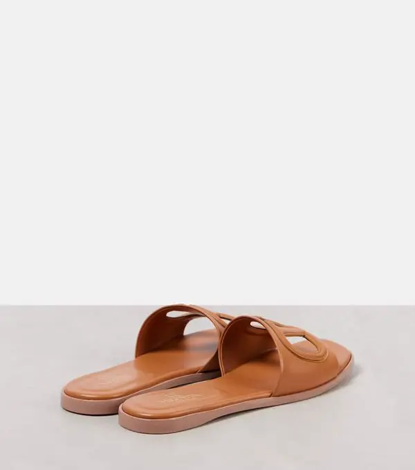 Valentino Garavani Vlogo Cutout Leather Slides