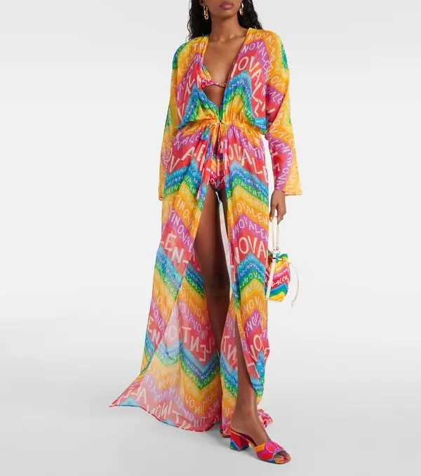 Valentino Garavani Logo Cotton-blend Beach Cover-up