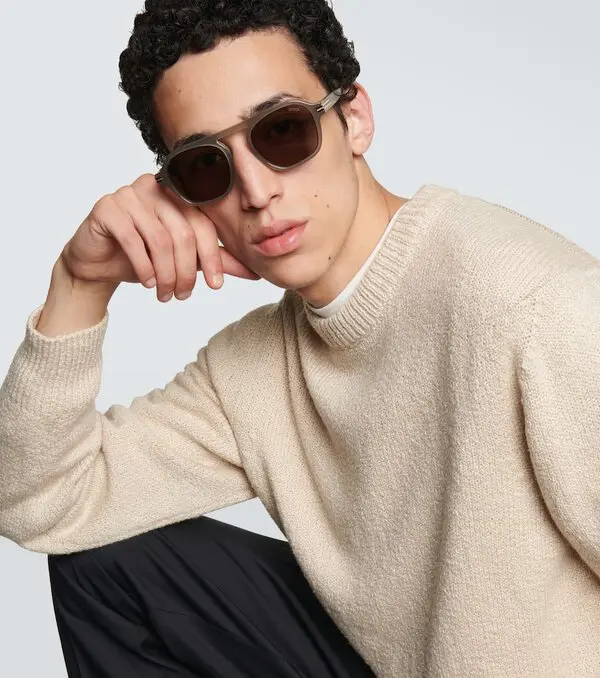 Zegna Aurora Ii Flat-top Sunglasses