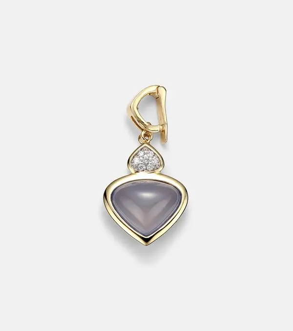 Marina B Trisolina 18kt Yellow Pendant Necklace With Chalcedony And Diamonds