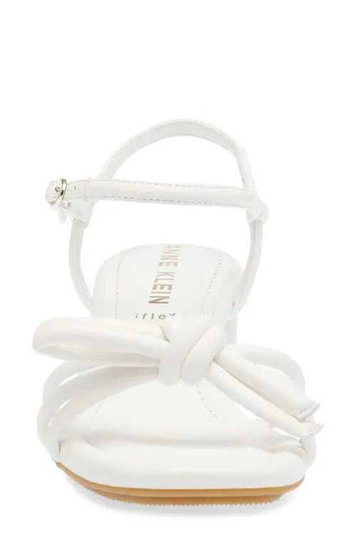 Anne Klein Strappy Sandals - White