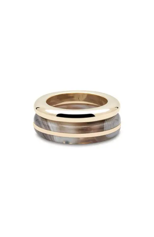 BY PARIAH Essential Stack Rings Set - Brown/ White