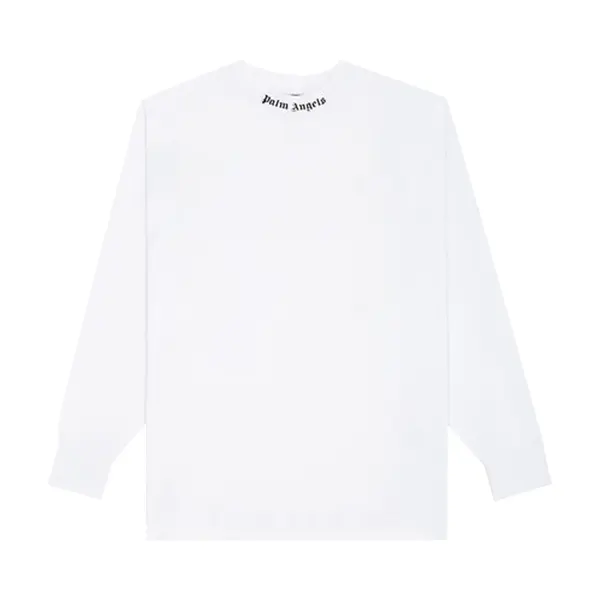 Palm Angels Classic Logo Over Long-sleeve Tee /black - White