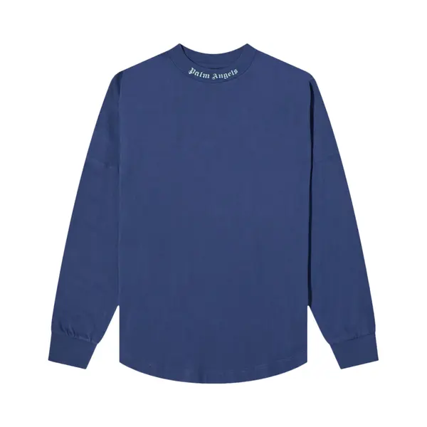 Palm Angels Classic Logo Over Long-sleeve Tee Iridescent - Blue