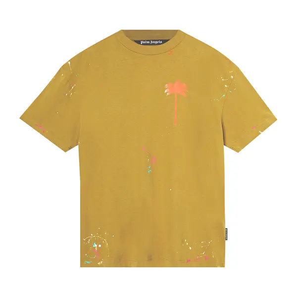 Palm Angels Palm Tree Painted T-shirt /orange