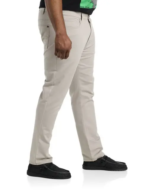 TRUE NATION BY DXL Big & Tall 5-pocket Stretch Twill Pants - Drizzle